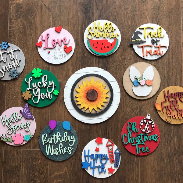 Interchangeable Holiday Signs - Etsy