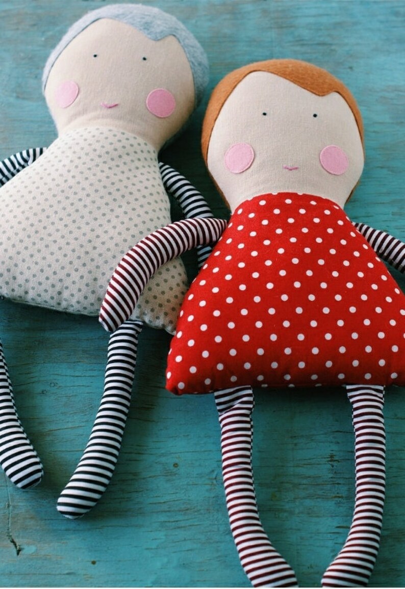 Rag Dolls Sewing Pattern Pdf Tutorial Kid Craft Diy Stuffed | Etsy UK