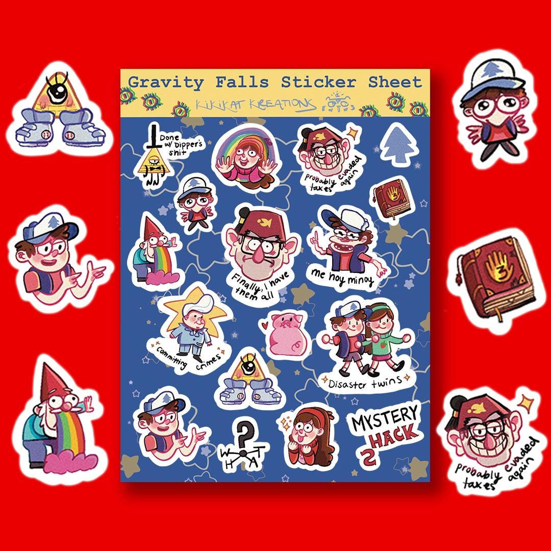 Gravity Falls Sticker Sheet - Etsy