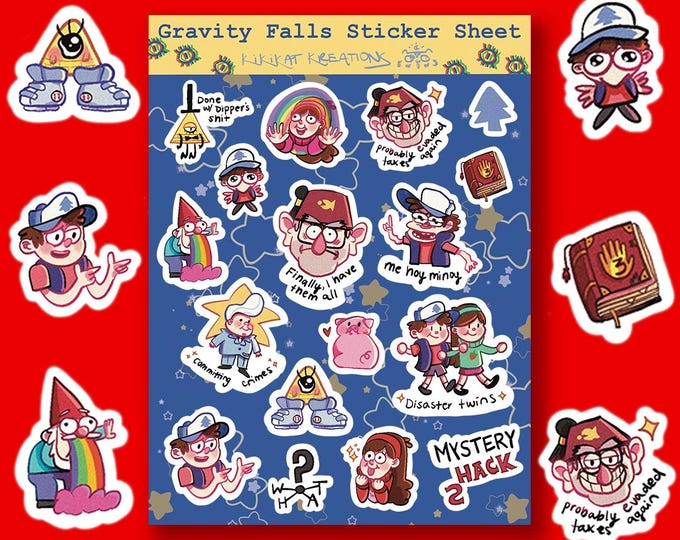 Gravity Falls Sticker Sheet - Etsy