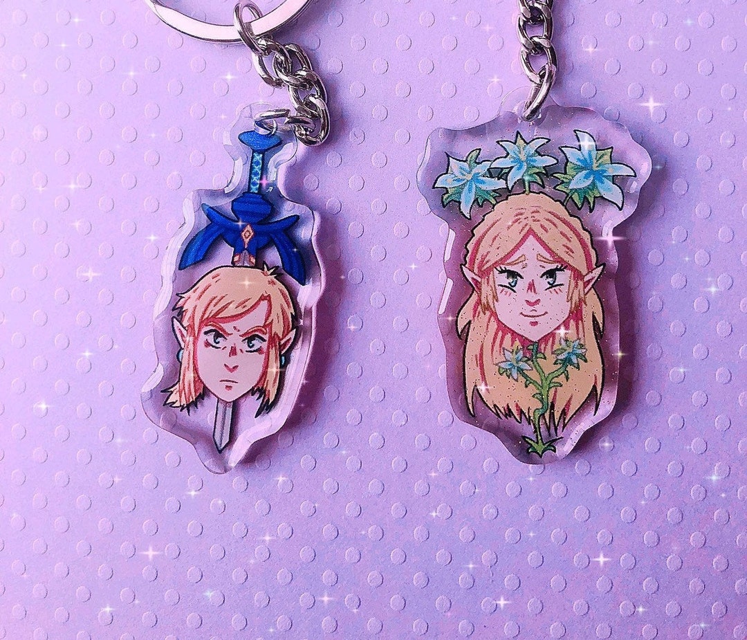 Link and Zelda Acrylic Keychains - Etsy
