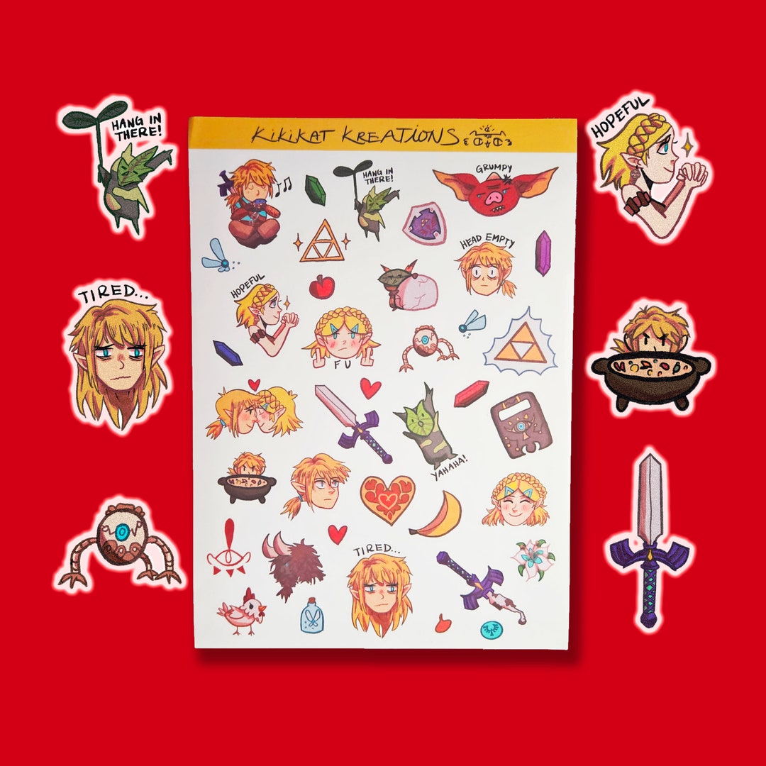 Zelda Deco Sticker Sheet - Etsy