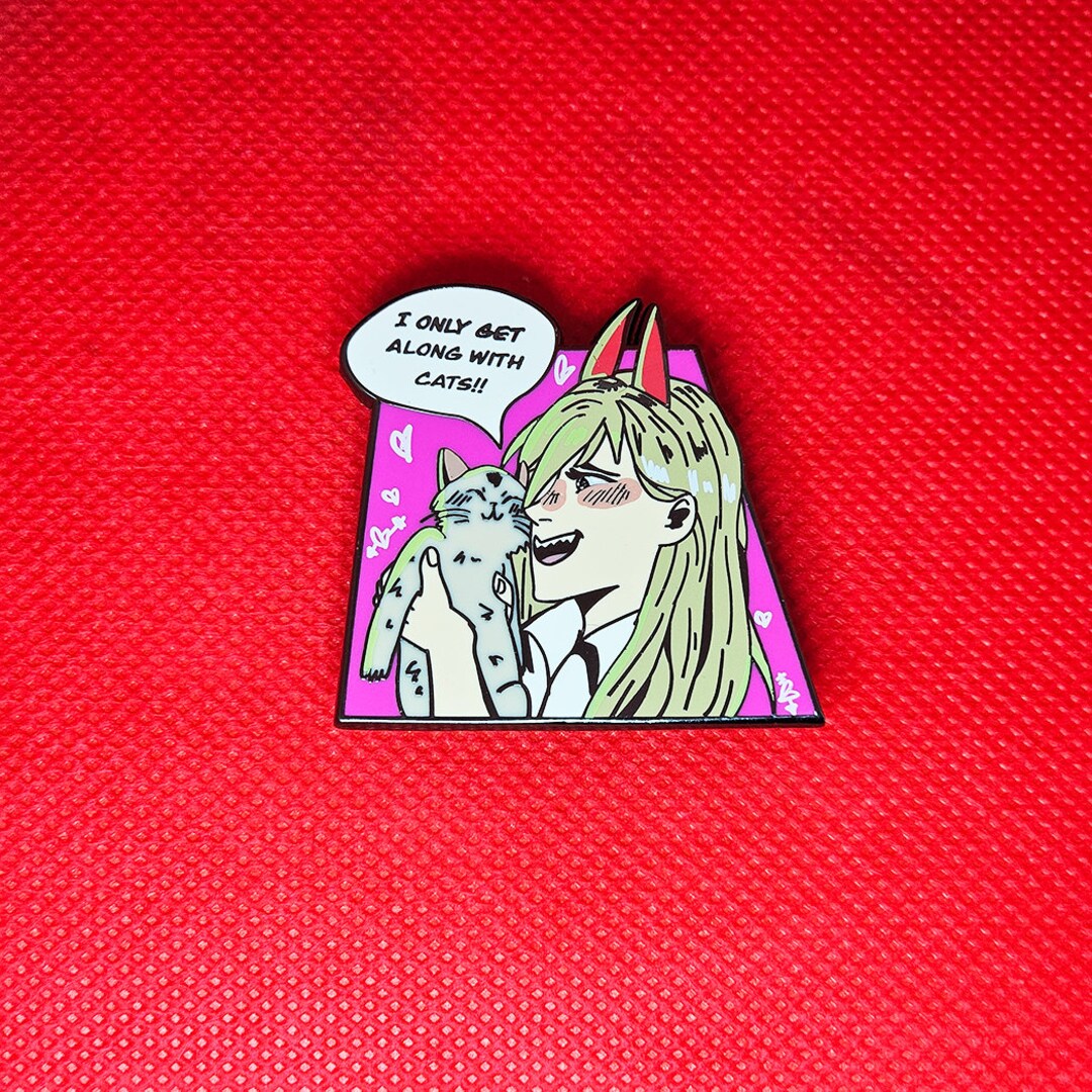 CSM | Devil and Cat Enamel Pin - Etsy
