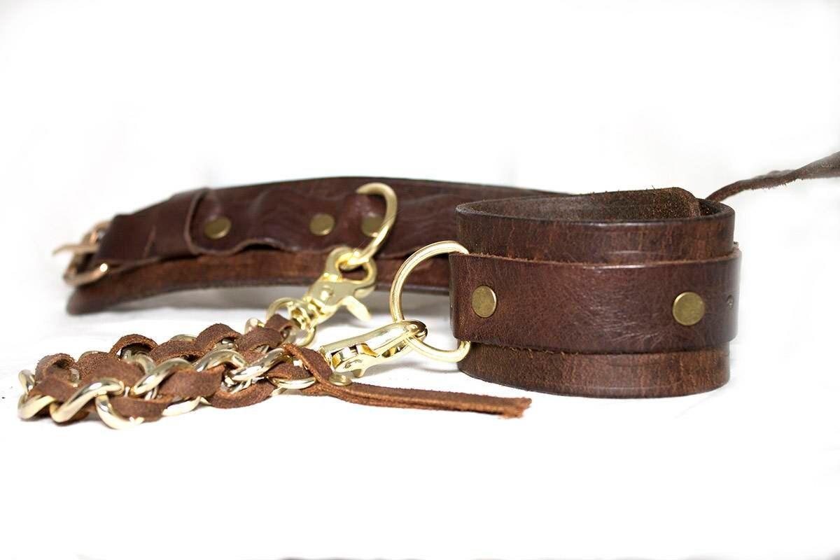 Leather Brown Handmade Bondage Handcuffs Cuffs Handmade - Etsy