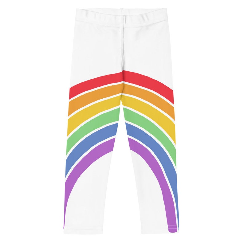 Kids Rainbow Leggings, Girls Leggings, Rainbow Print Toddler Leggings ...
