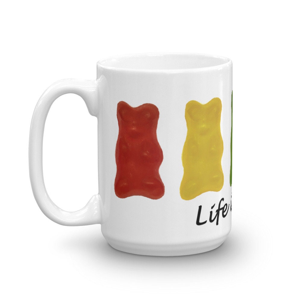 Gummy Bear Coffee Mugs, Funny Mug, Candy Mug, Bear Mug, Humor, Gummy ...