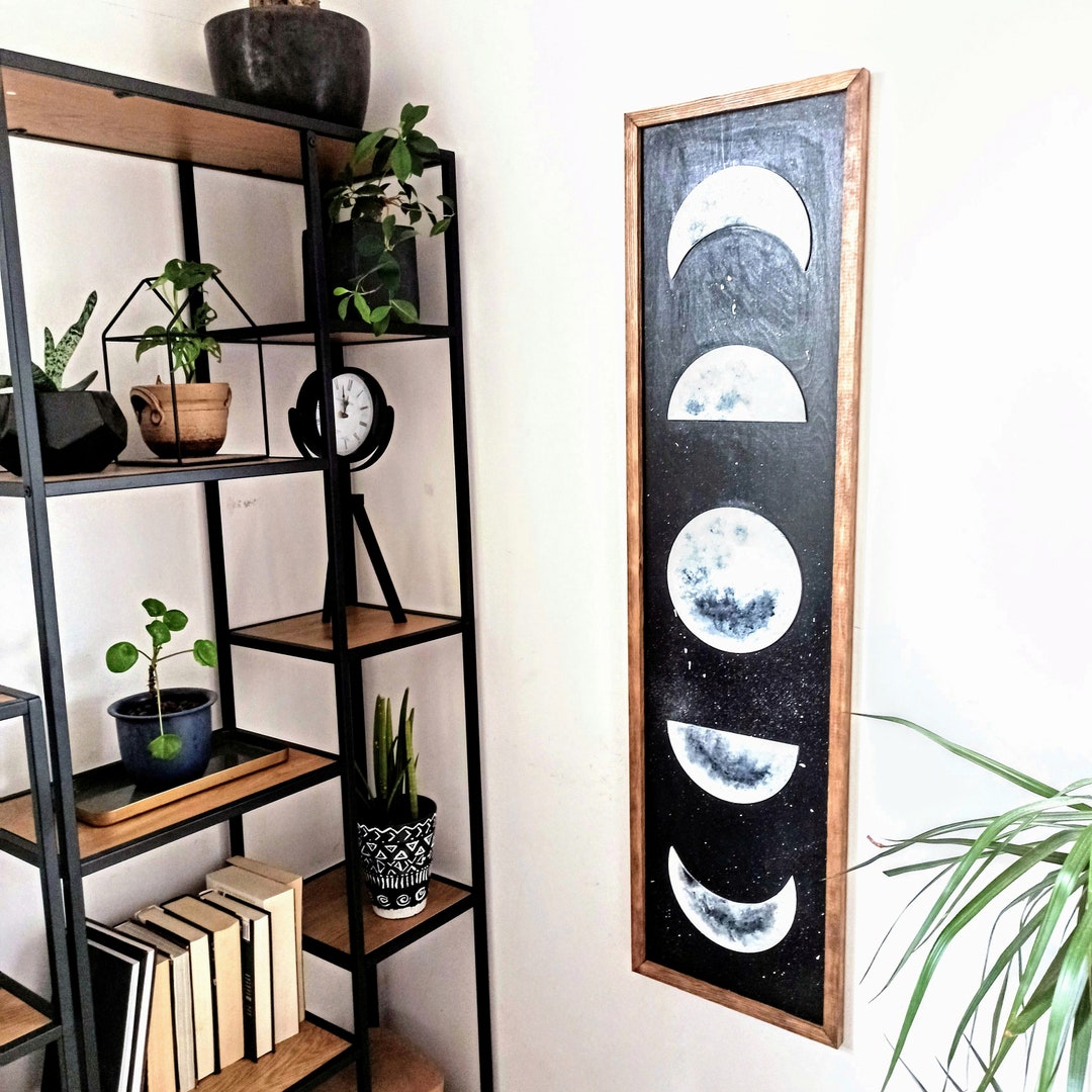 Moon Phases, Moon Phase Wooden Cutouts, Wood Wall Art, Wall Hangings ...