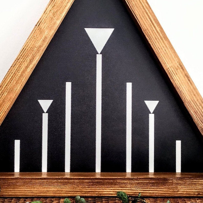 Aztec Wood Sign Aztec Triangle Wood Sign Wood Wall Art - Etsy