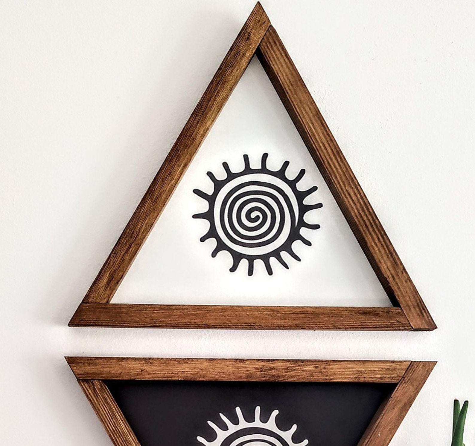 Aztec Wood Sign Aztec Triangle Wood Sign Wood Wall Art - Etsy Polska