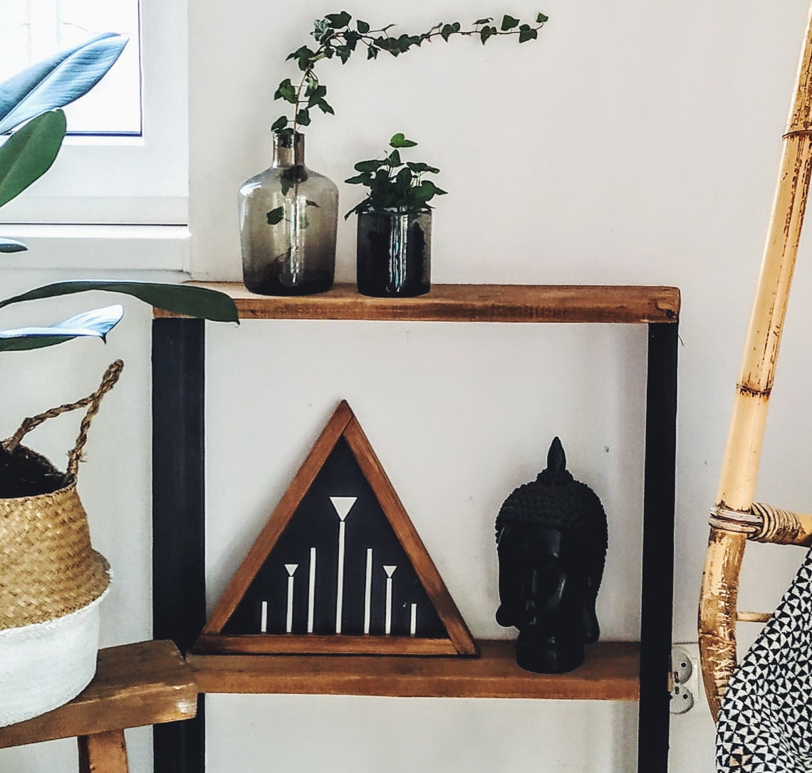 Aztec Wood Sign Aztec Triangle Wood Sign Wood Wall Art | Etsy