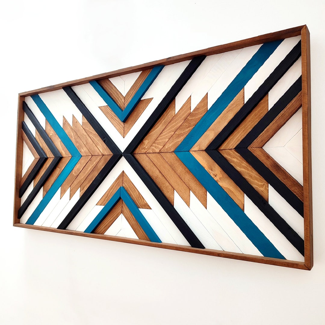 Petrol Wood Wall Art, Varnish Wood Decor, Wood Hanging, Wooden Wall ...