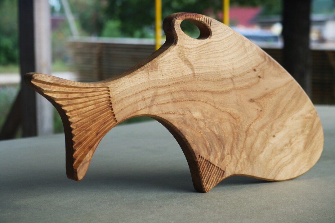 Fish Shapes Chopping Board Serving Board Oak Wood - Etsy