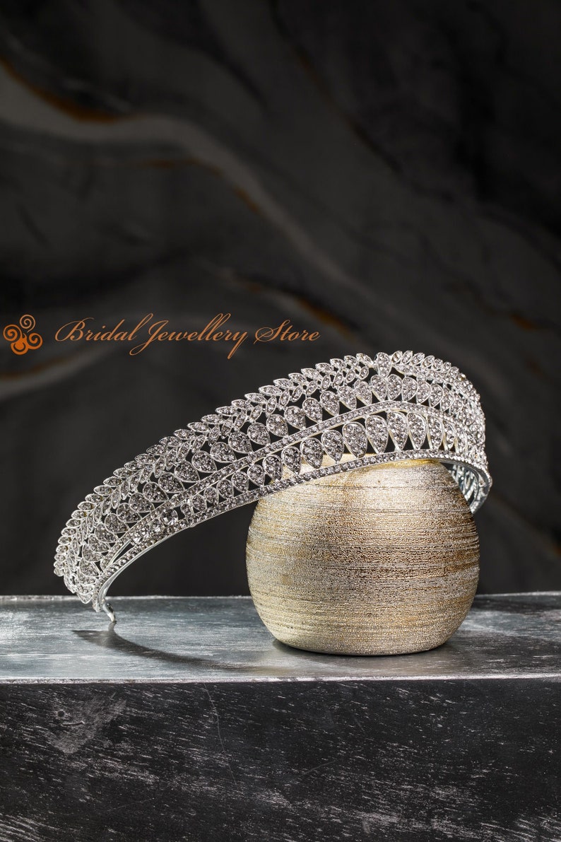 Bridal Tiara Silver Tiara Crystal Bridal Crown Wedding - Etsy