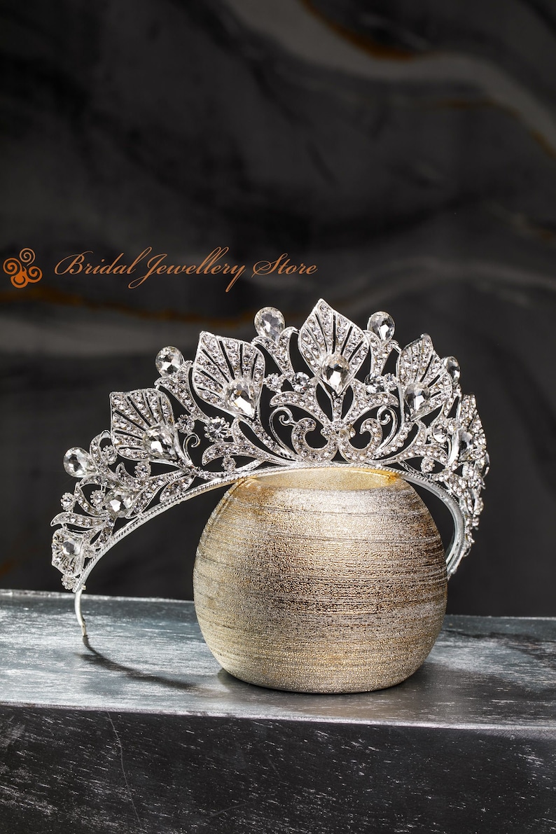 Bridal Tiara Silver Tiara Crystal Bridal Crown Wedding - Etsy