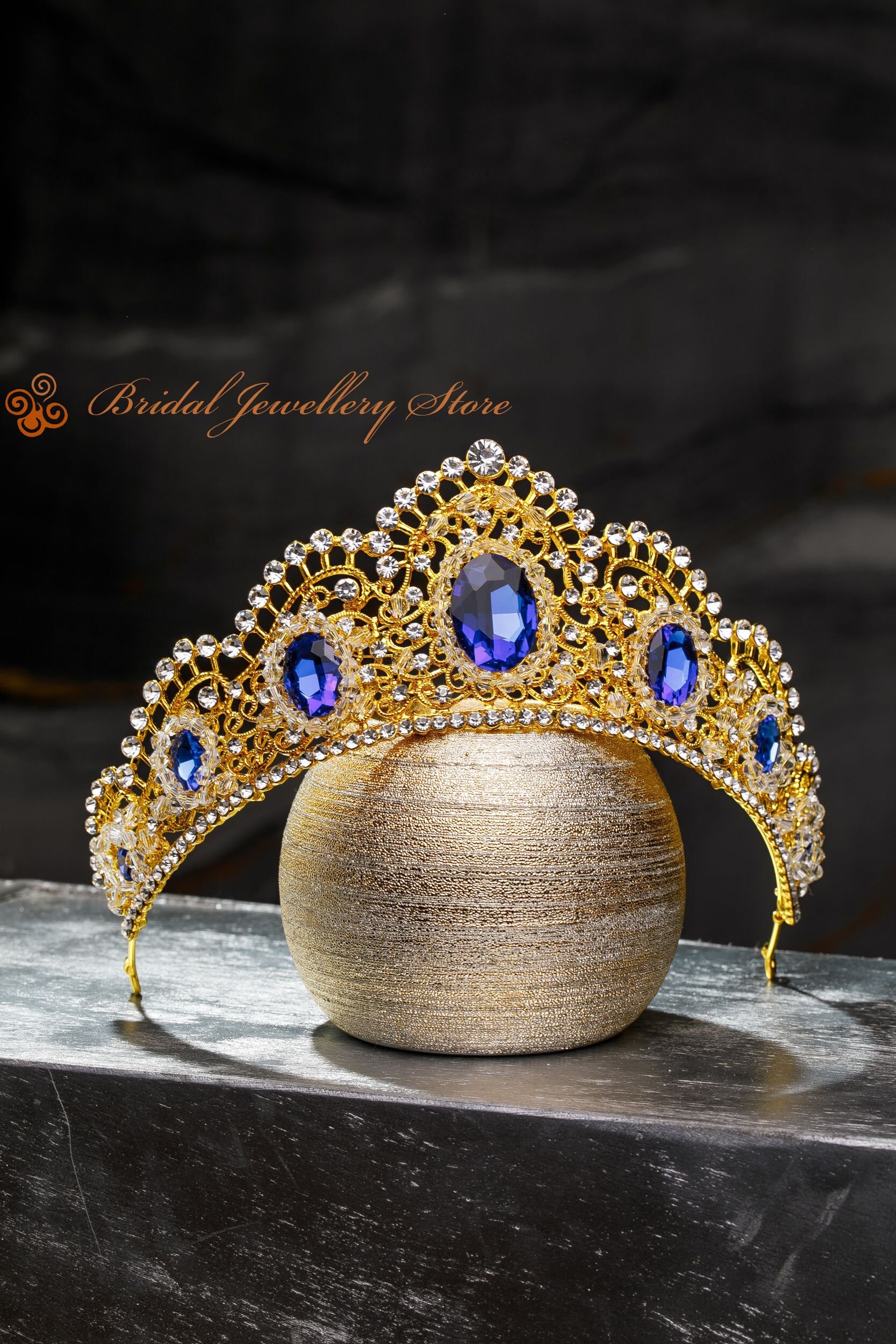 Bridal TiaraGold TiaraBridal CrownColor TiaraWedding Hair | Etsy