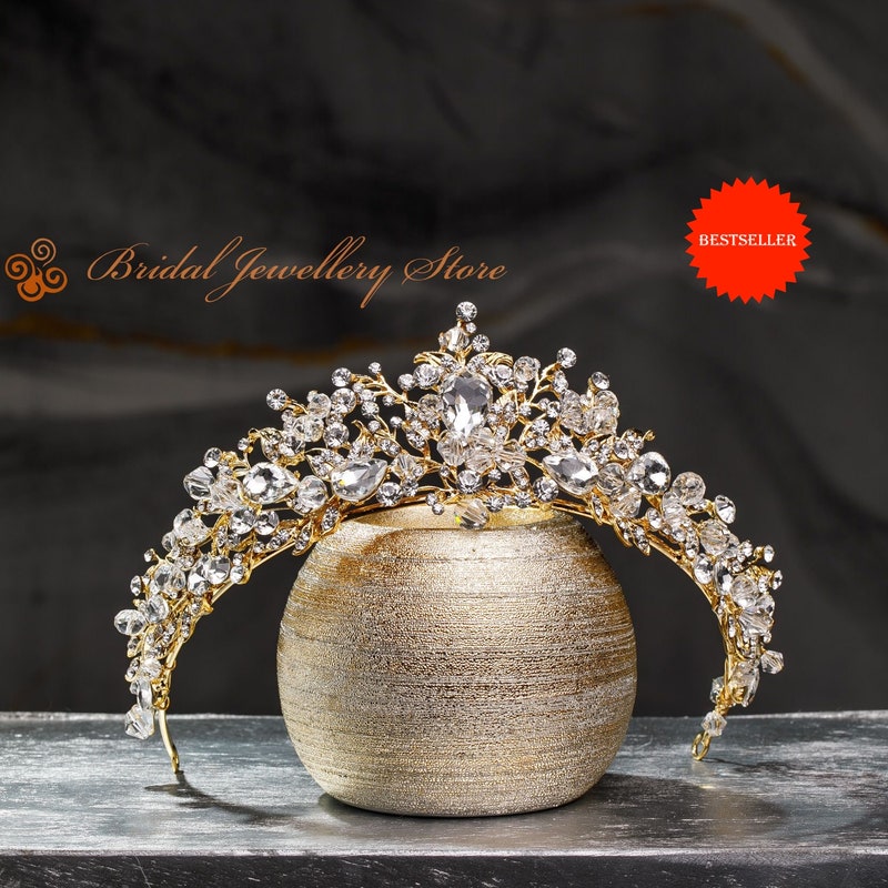 Gold Tiara - Etsy
