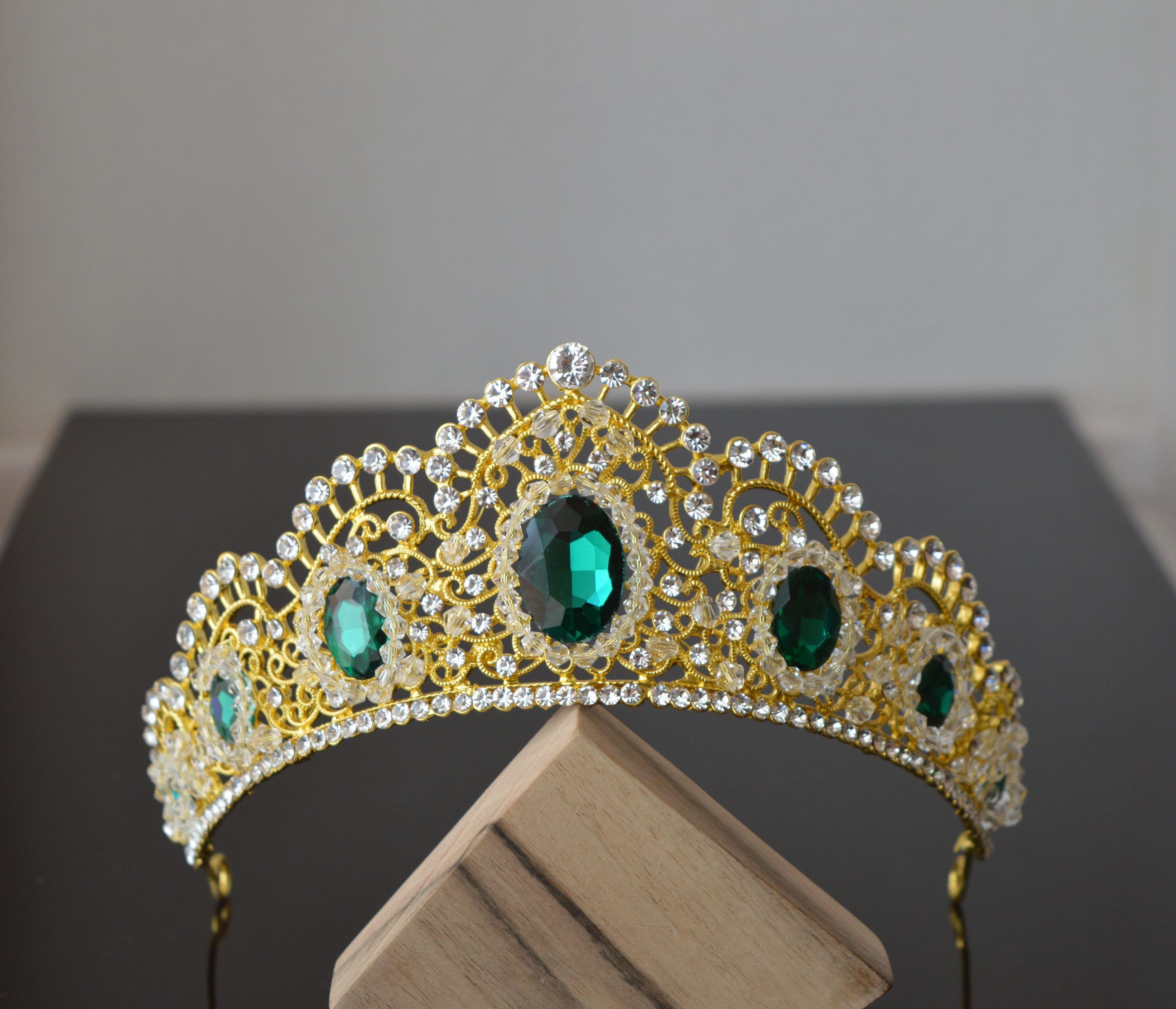 Bridal TiaraGold TiaraBridal CrownColor TiaraWedding Hair | Etsy