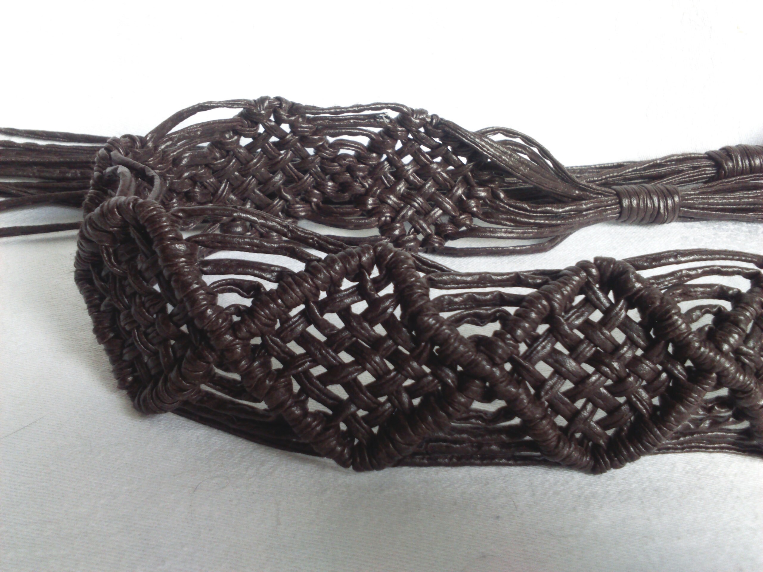 Macrame belt vintage belts for women fringe brown rope belt | Etsy