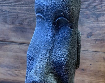 Stone Garden Pair of Moai Easter Island Head Tiki Ornaments | Etsy UK