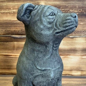 Stone Garden Large Staffordshire Staffy Bull Terrier Dog Gift Ornament ...