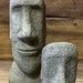 Stone Garden Pair of Moai Easter Island Head Tiki Ornaments - Etsy