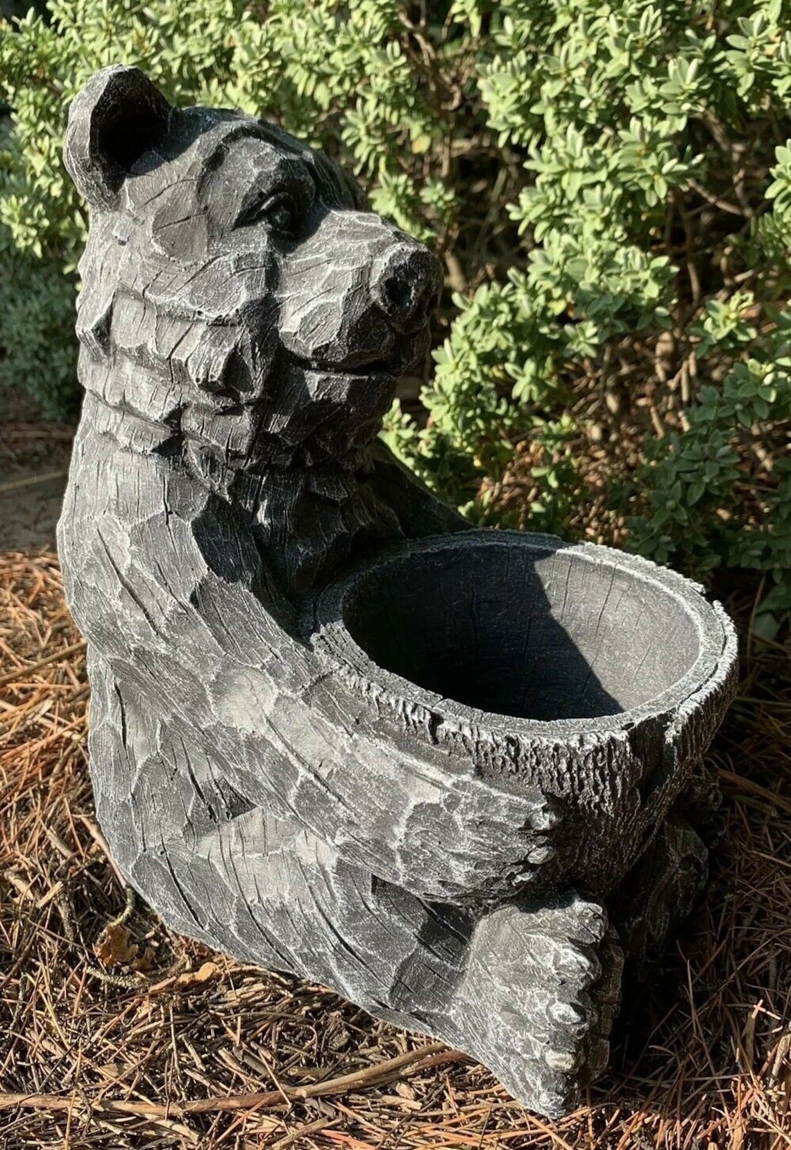 Stone Garden Detailed Bear Planter Plant Pot Black And White - Etsy Italia