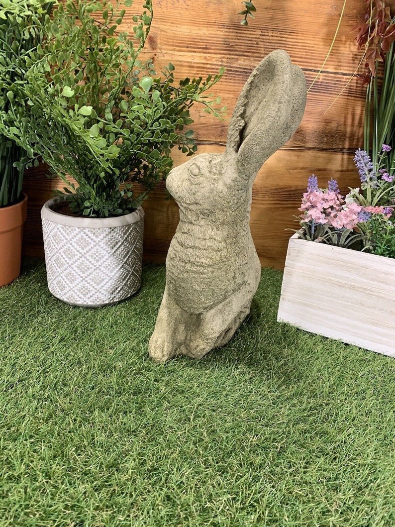 Stone Garden Large Traditional Hare Detailed Garden Ornament - Etsy UK