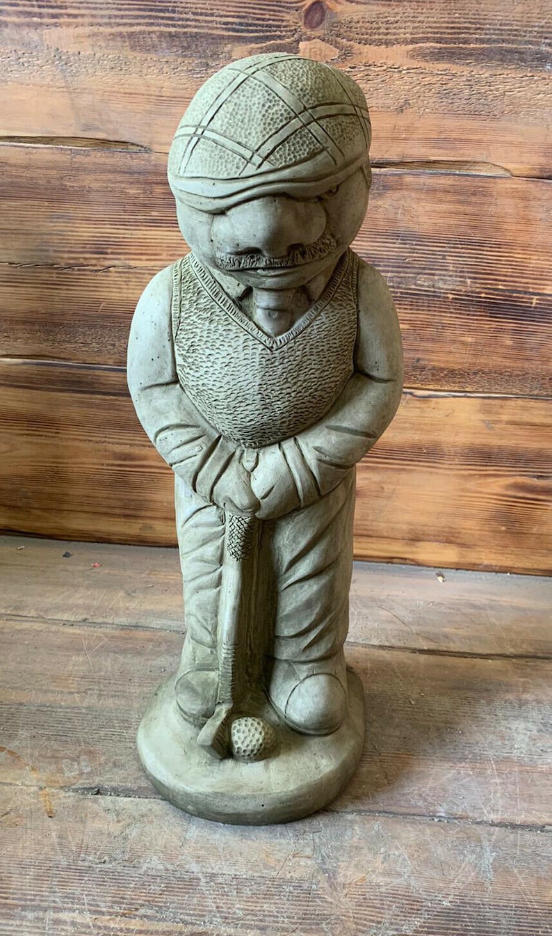 Stone Garden Large Golf Man Player Gift Statue Ornament - Etsy UK