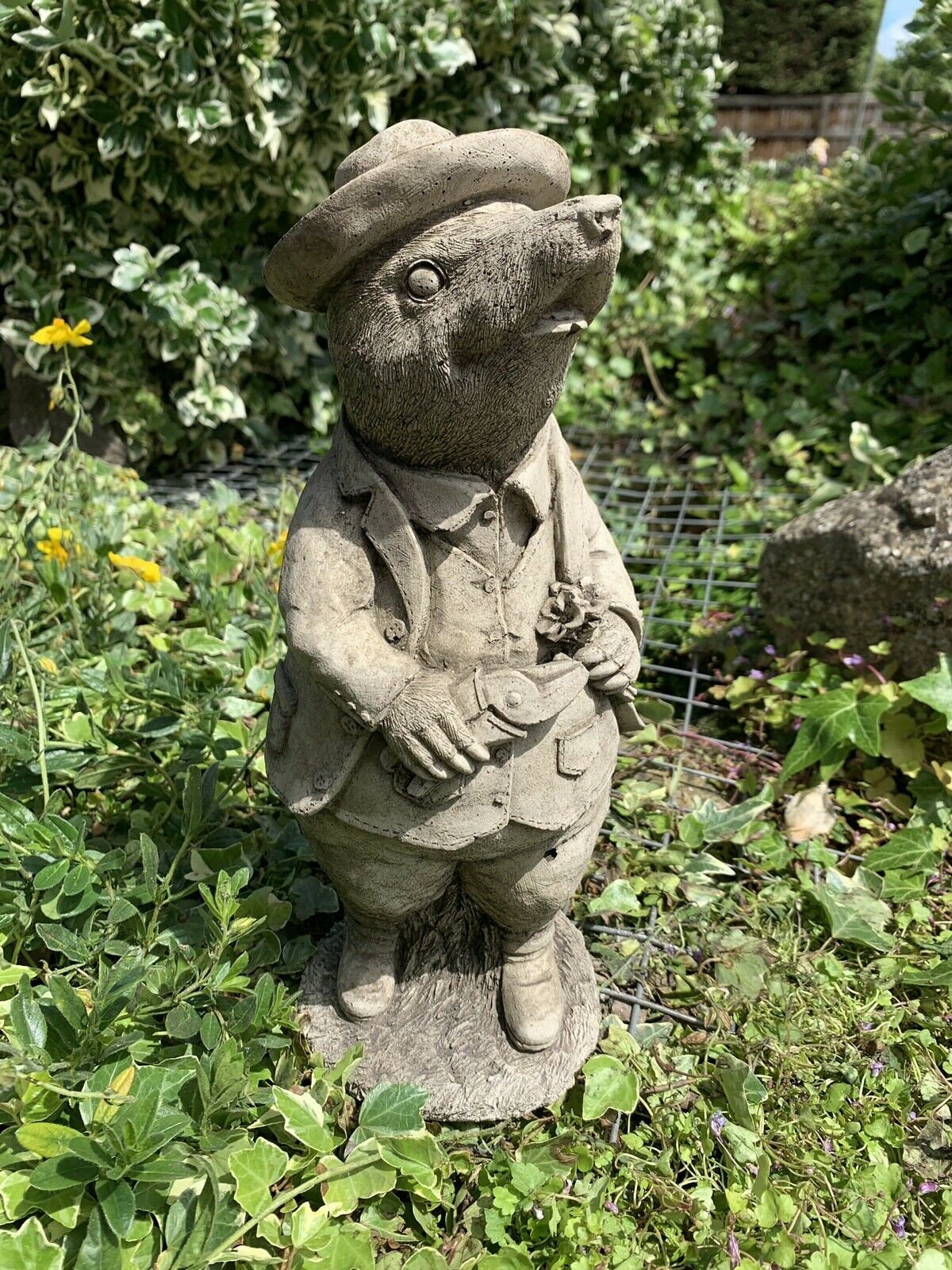 Stone Garden Wind In The Willow 'Mole With Hat' | Etsy