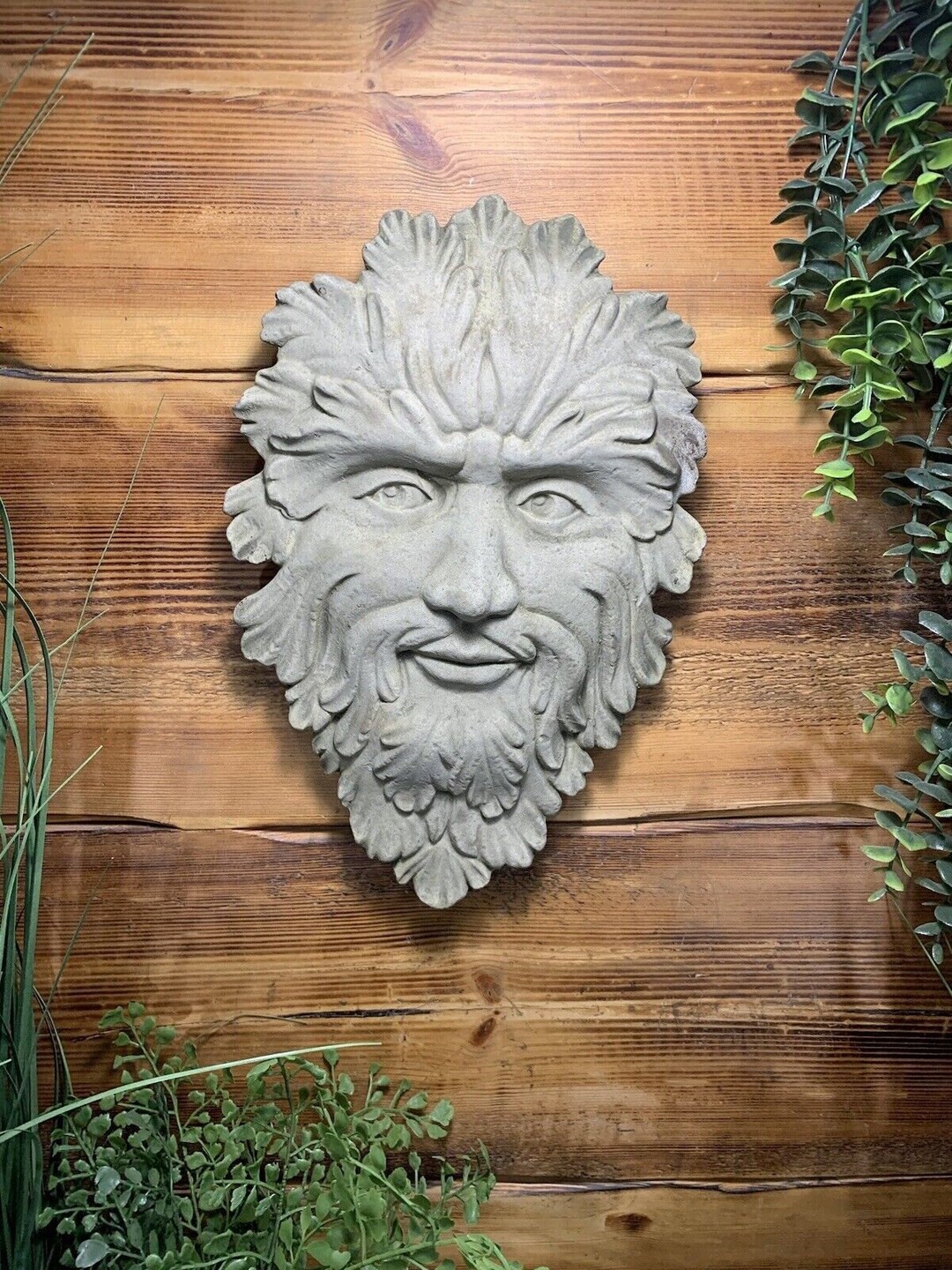 Stone Garden Tree Man Green Man Wall Plaque Hanging Ornament - Etsy UK