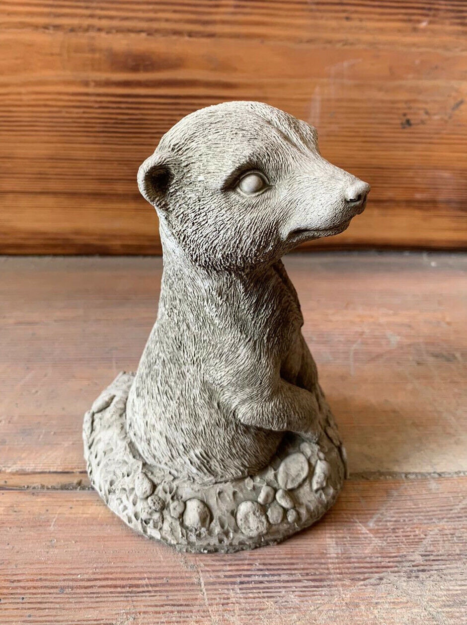 Stone Garden Submerged Digging Meerkat Statue Ornament - Etsy UK
