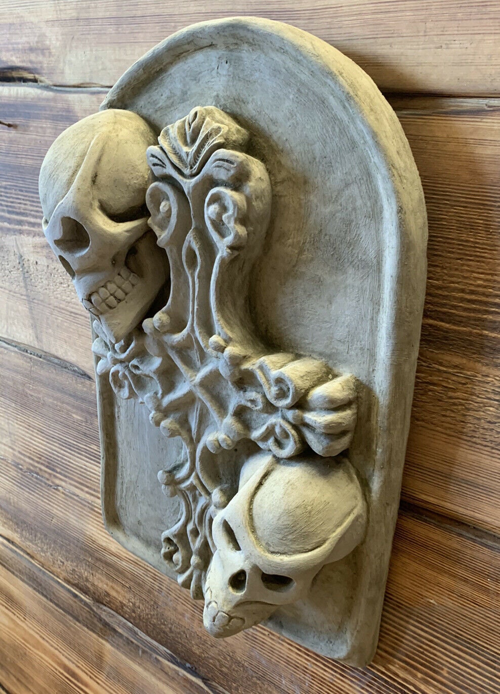 Stone Garden Large Gargoyle Skull Gothic Wall Hanging Plaque | Etsy