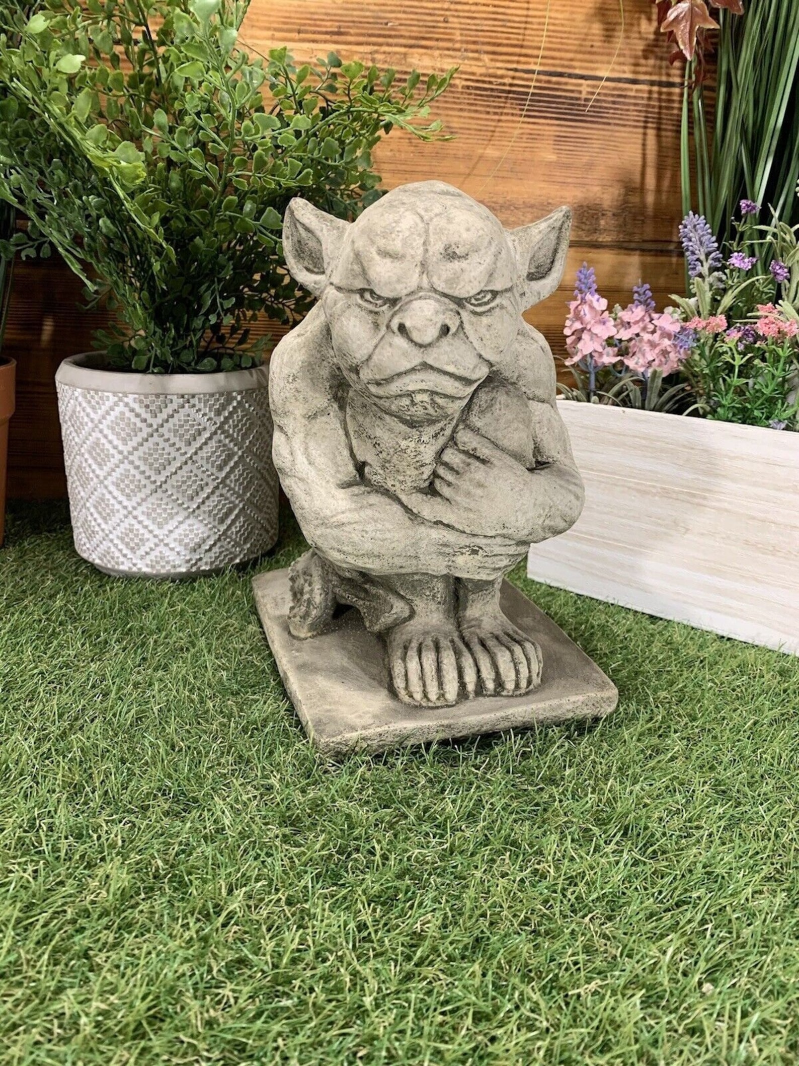 Stone Garden Gothic Gargoyle Gremlin Devil Dragon Detailed - Etsy