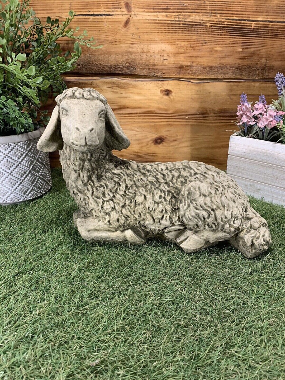 Stone Garden Goat/ Sheep Farm Yard Animal Ornament - Etsy