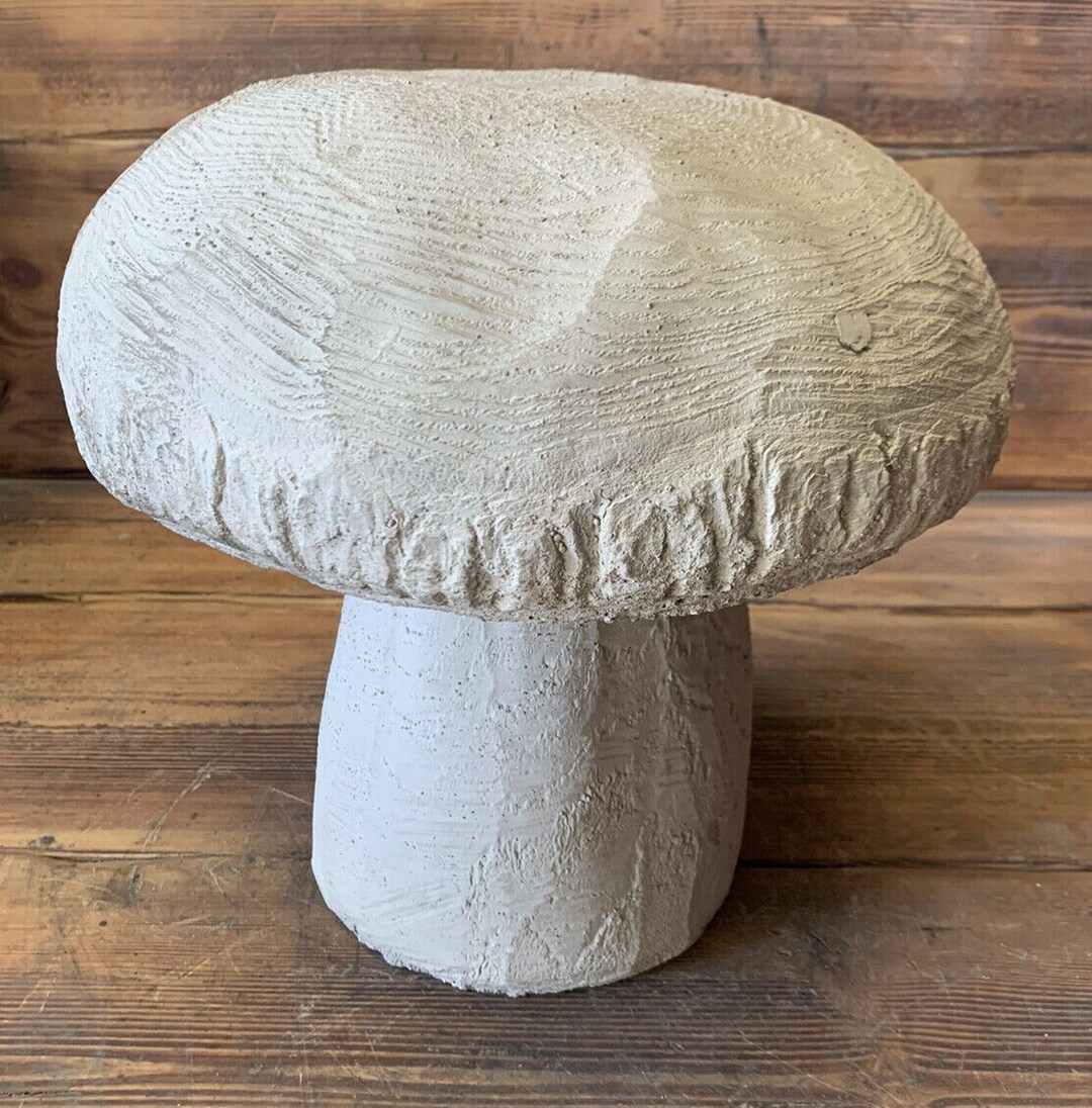 Stone Garden Traditional Large Toadstool Mushroom 2 Piece Concrete ...