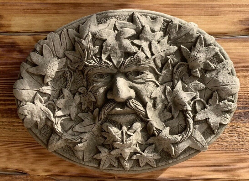 Stone Garden Tree Man Green Man Wall Plaque Hanging Ornament - Etsy