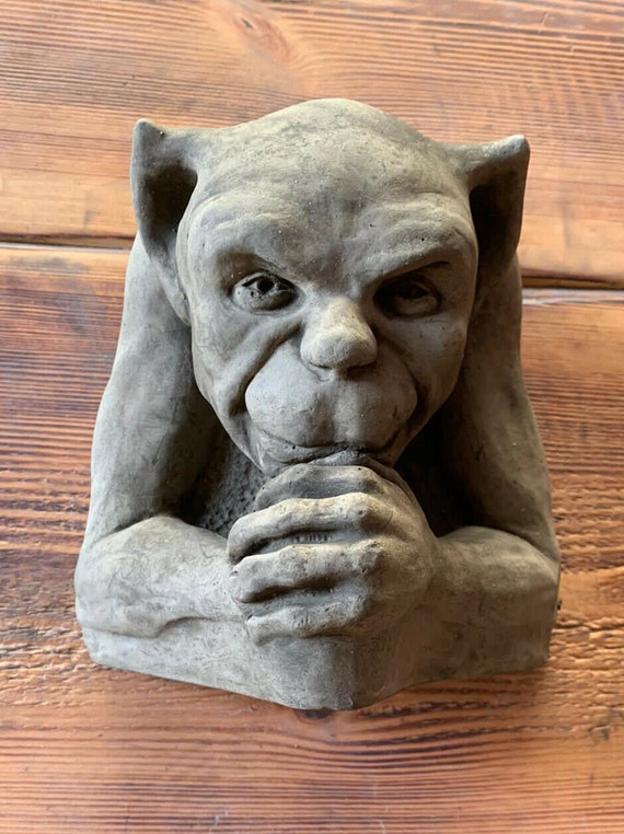 Stone Garden Gargoyle Gremlin Wall Plaque Hanger Ornament | Etsy