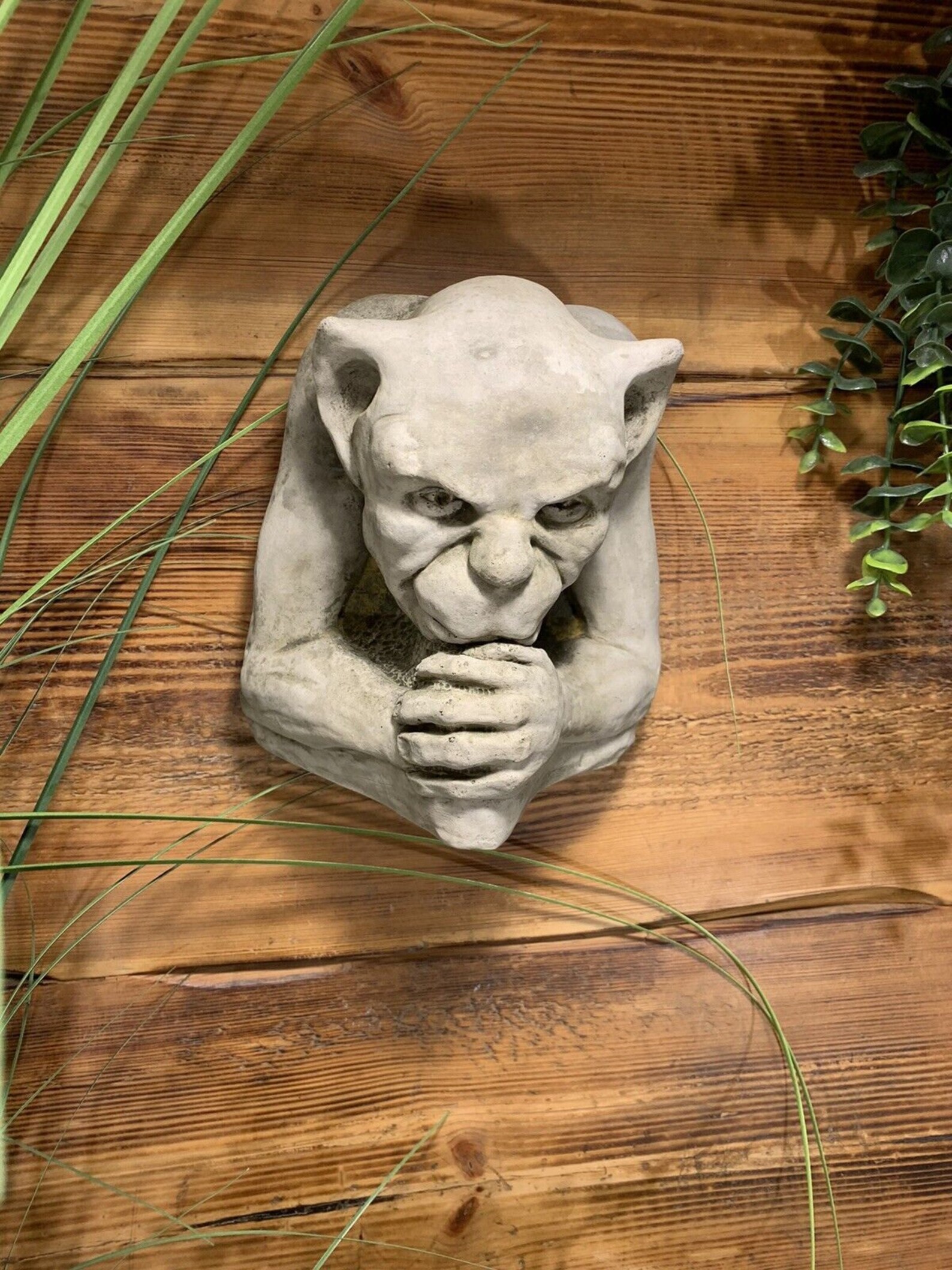 Stone Garden Gargoyle Gremlin Wall Plaque Hanger Ornament - Etsy