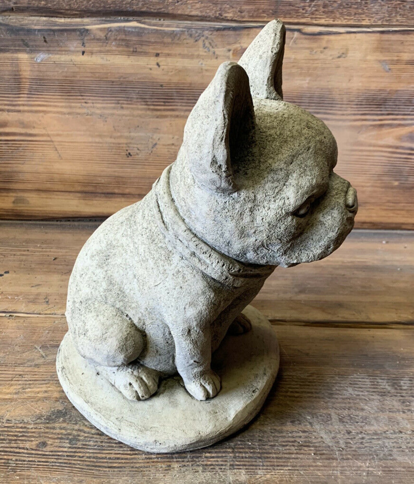 Stone Garden Sitting French Bulldog Frenchie Dog Puppy Gift | Etsy UK
