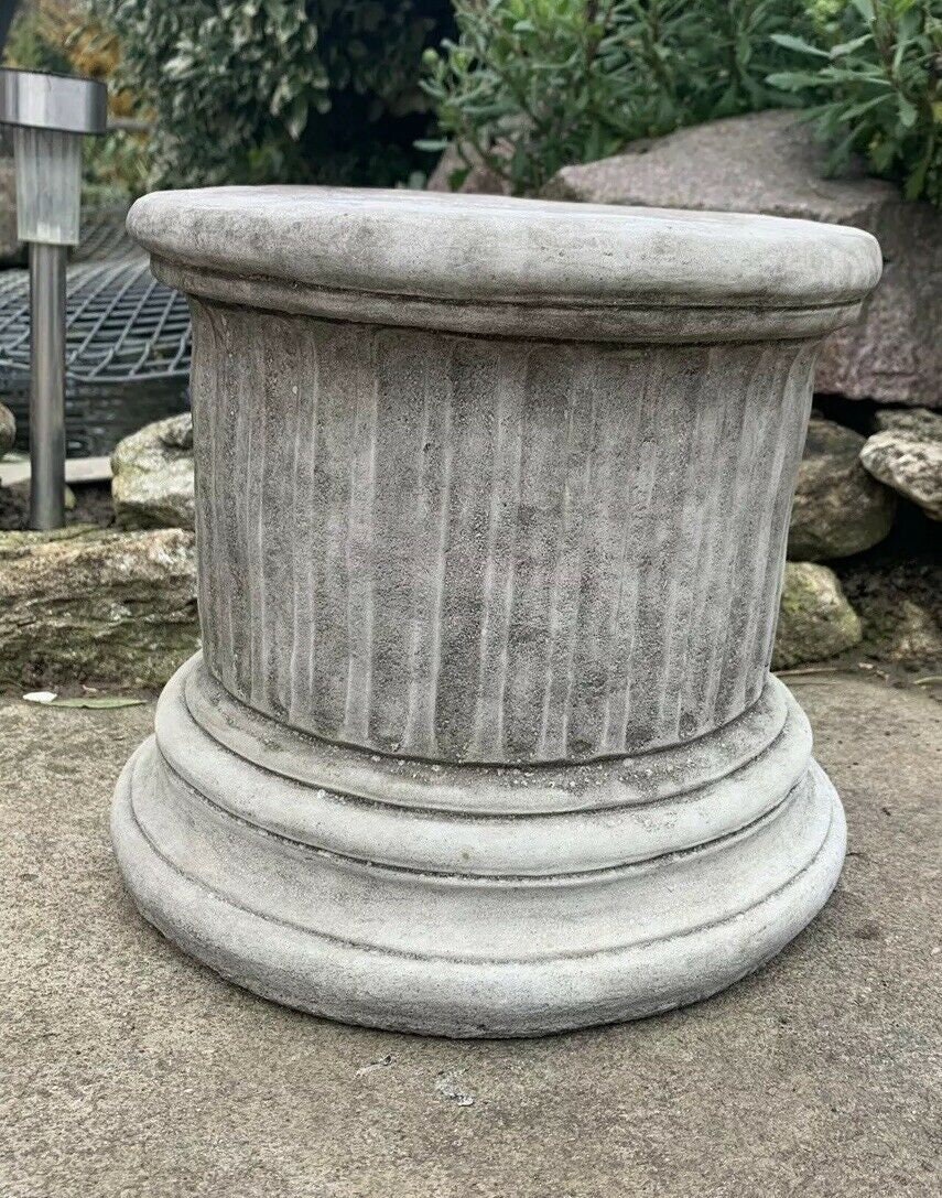 Stone Garden Round Solid Heavy Plinth Column Pedestal Ornament | Etsy