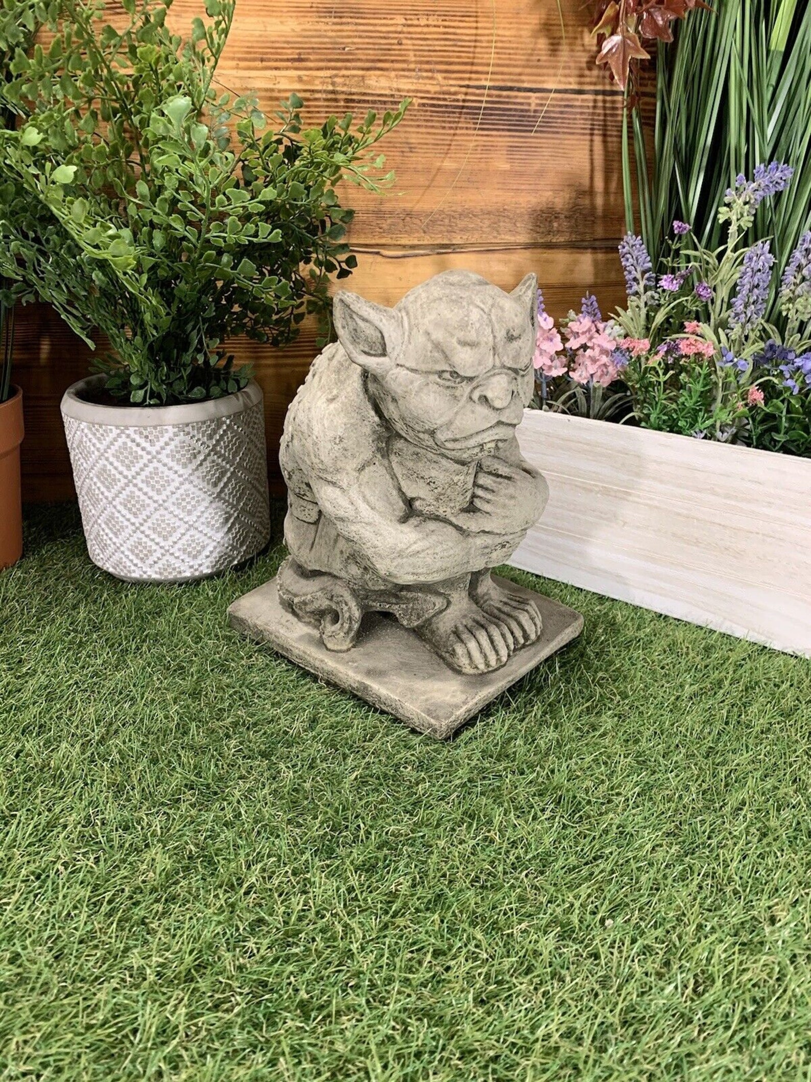 Stone Garden Gothic Gargoyle Gremlin Devil Dragon Detailed - Etsy