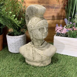 Stone Garden Roman Centurion Man Bust Statue Soldier Ornament - Etsy