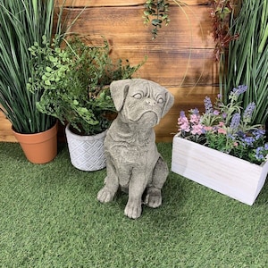 Stone Garden Large Detailed Boxer Dog Gift Statue Ornament - Etsy UK