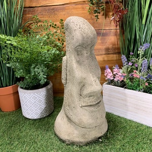Stone Easter Island Head Statue Face MOAI/TIKI Style Garden Ornament - Etsy UK