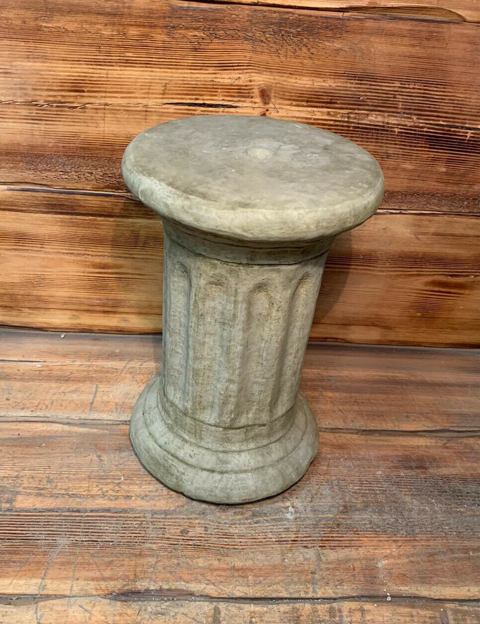 Stone Garden Large Round Solid Heavy Plinth Column Pedestal Ornament ...