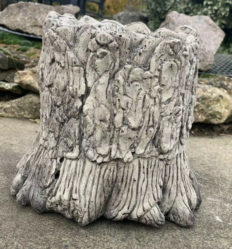 Stone Garden Tree Green Man Planter Plant Pot Cute Ornament | Etsy