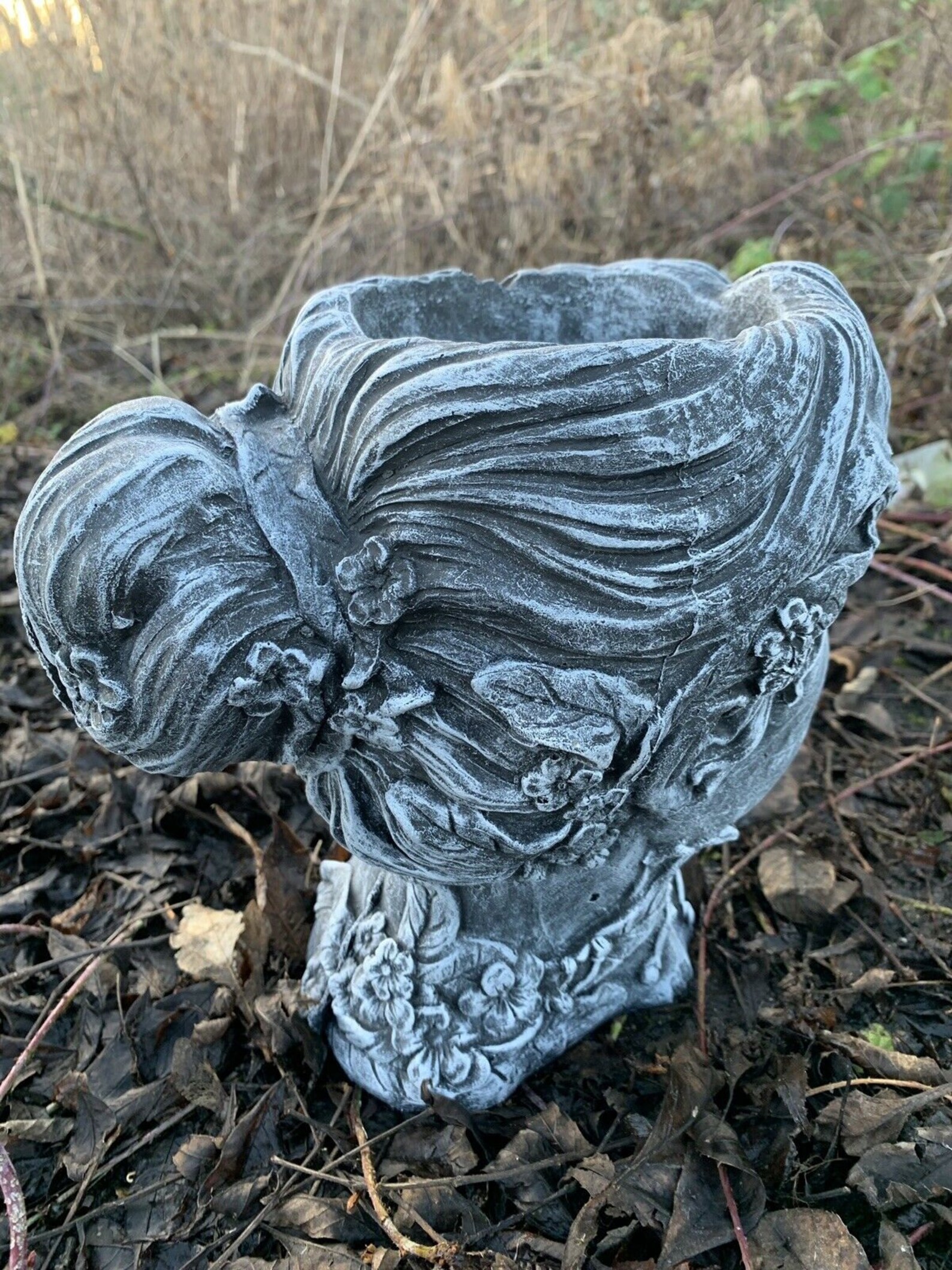 Stone Garden Female Bust Planter Plant Pot Statue Ornament - Etsy UK
