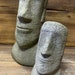 Stone Garden Pair of Moai Easter Island Head Tiki Ornaments Statues - Etsy UK