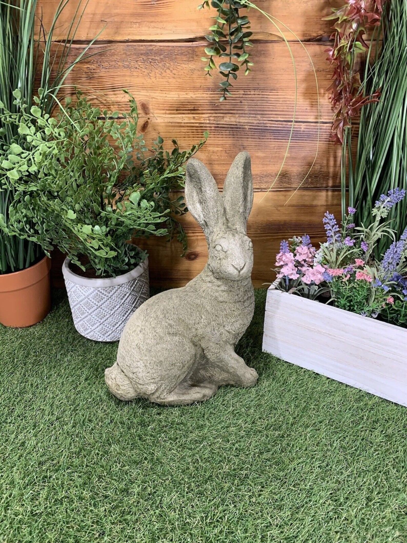 Stone Garden Large Traditional Hare Detailed Garden Ornament - Etsy UK