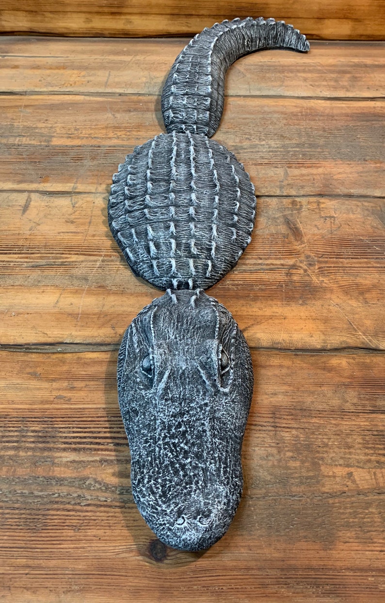 Stone Garden 3 Piece Crocodile Alligator Gift Concrete - Etsy